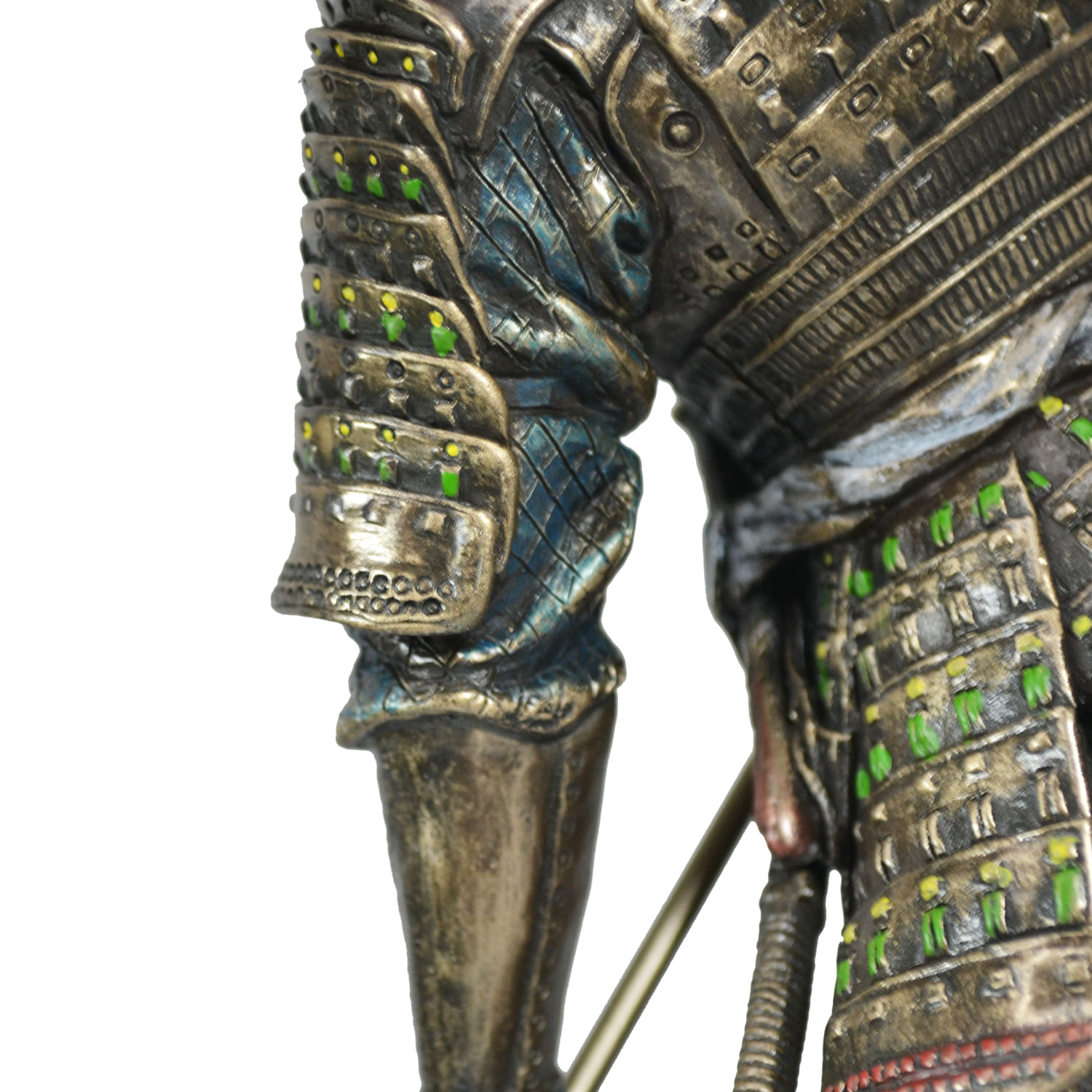 Samurai Decorativo com Lança em Resina 24 Cm